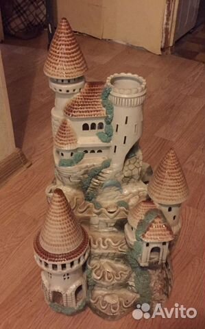 Замок в аквариум керамический