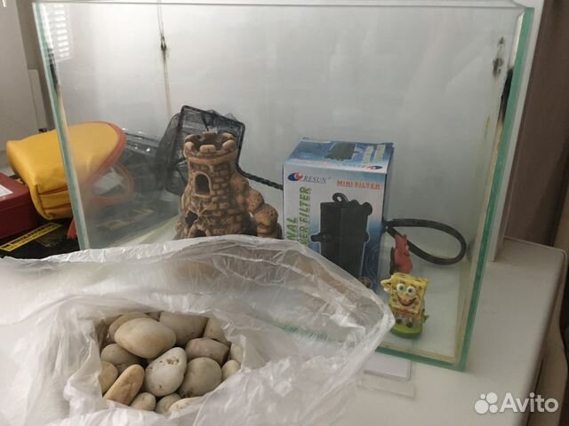 Аквариум и все что нужно к нему 15л